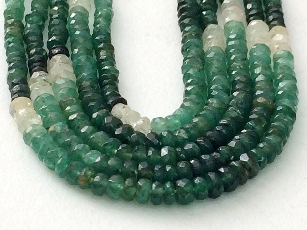 2.5-3mm Emerald Beads Natural Emerald Faceted Rondelle Beads - Etsy