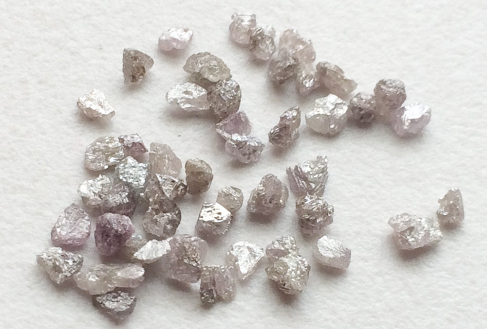 Pink Rough African Diamond, 2-3mm Pink Raw Diamond, Uncut Loose Diamond ...