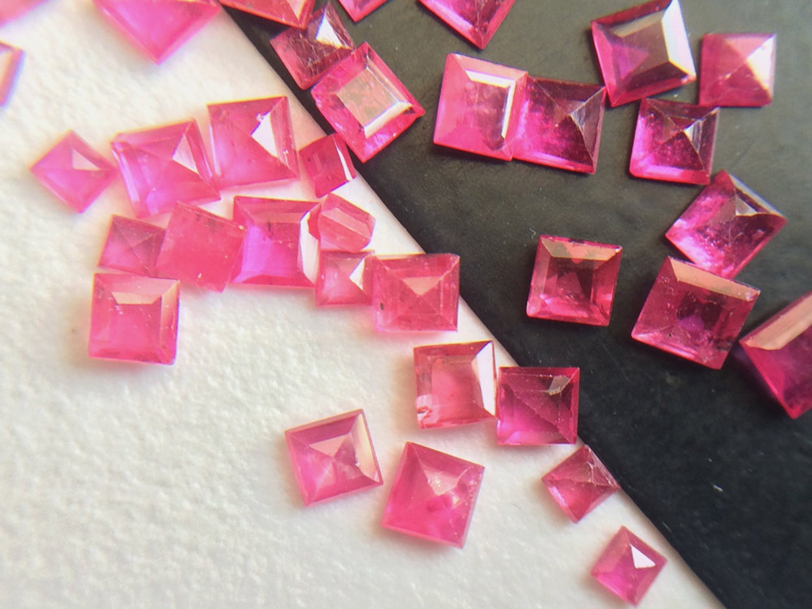 2-3.5mm Ruby Mozambique Princess Cut Stone Natural Ruby | Etsy