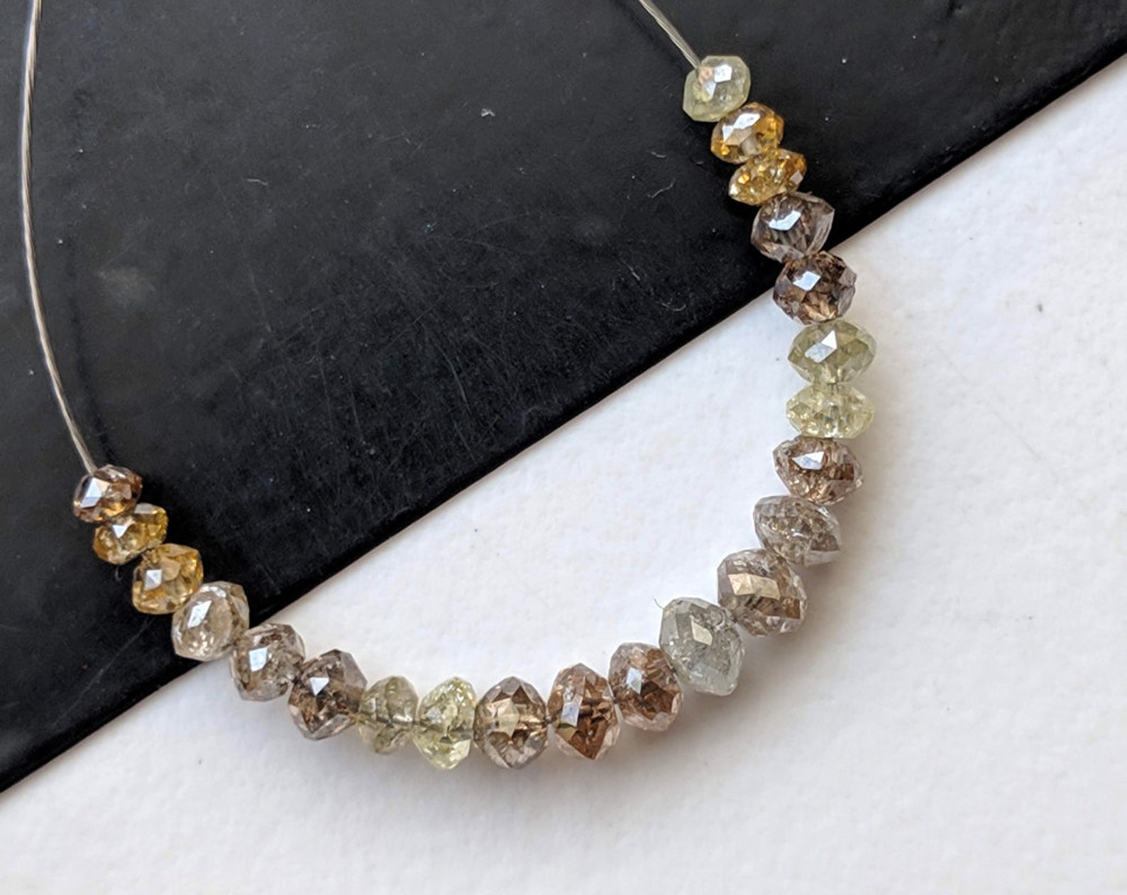 2.5-3mm Multi Color Sparkling Faceted Diamond Rondelle Bead, Multicolor ...