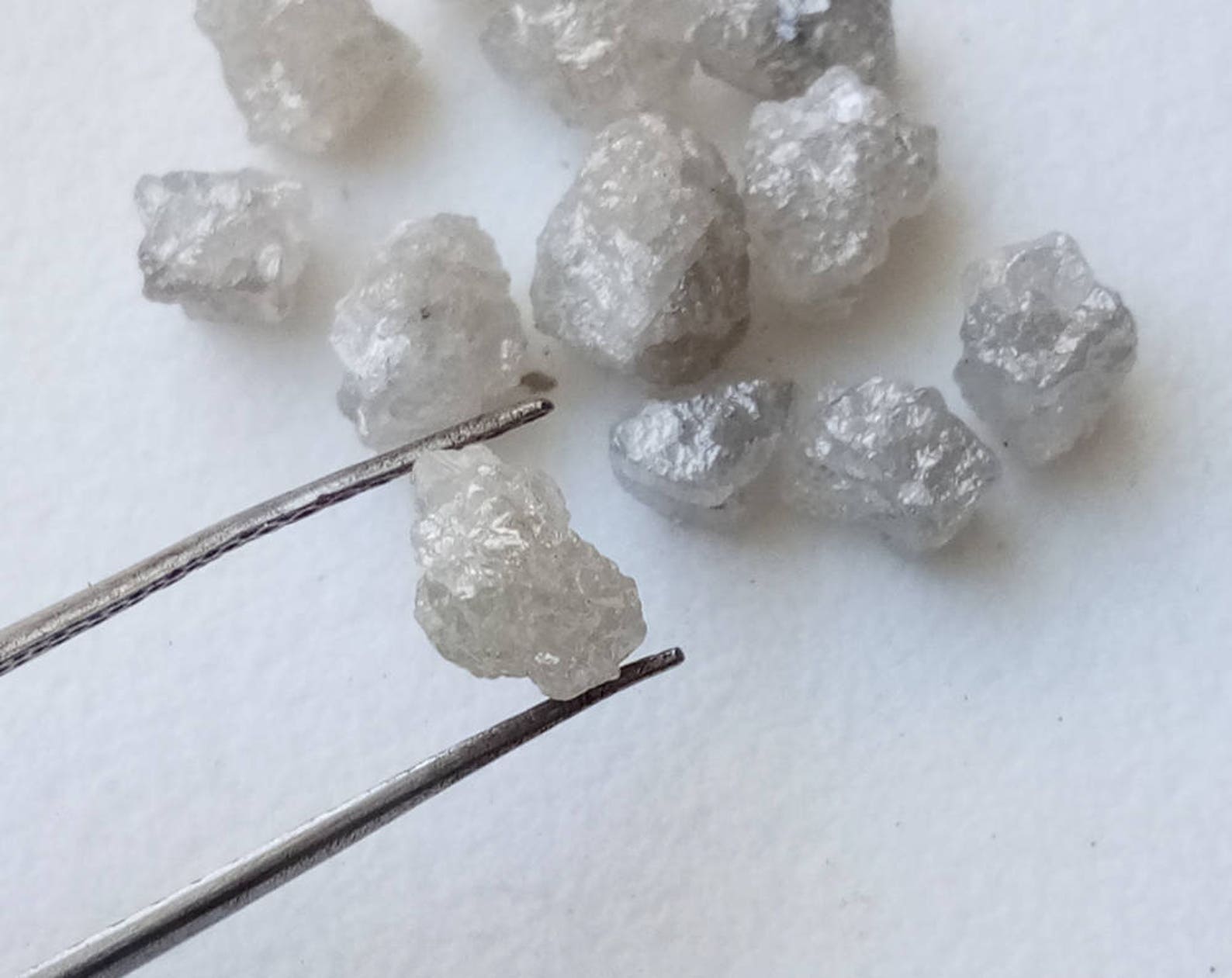 4.5-5mm White Grey Rough Diamond Natural White Grey Raw - Etsy