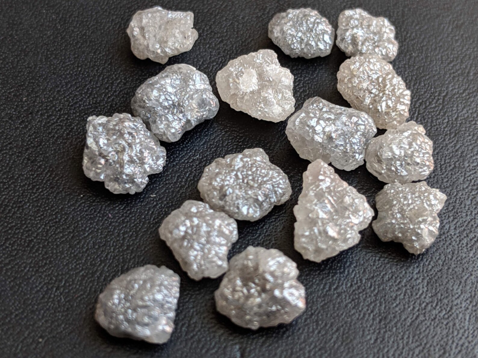 6.5-7mm Flat Grey Raw Diamond Slice Beautiful Grey Rough - Etsy