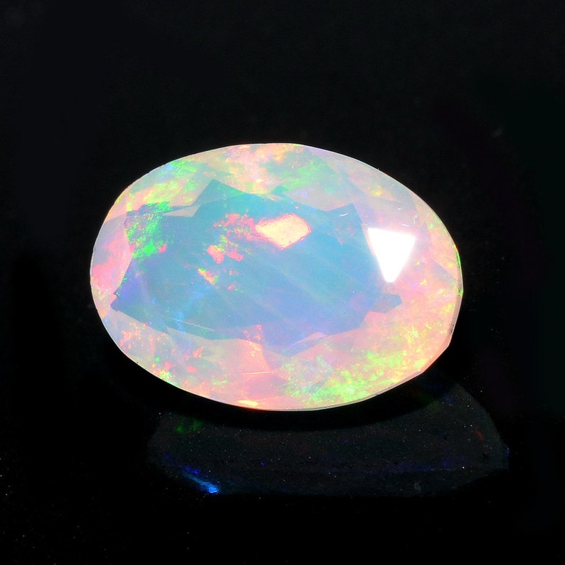8x10mm Huge Ethiopian Opal Oval Faceted Opal Fancy Cut Stone - Etsy