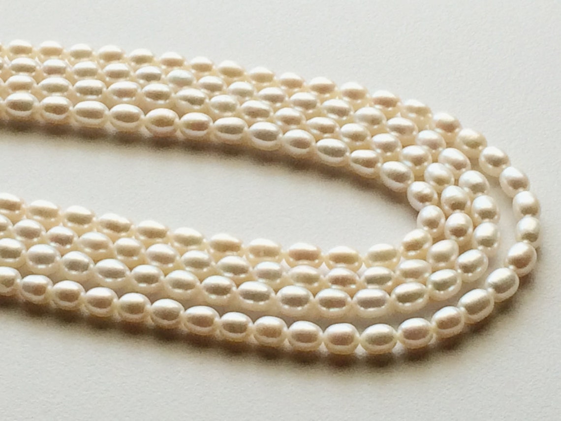 6.5mmx5.5mm Natural Pearls Natural Fresh Water Rice Pearls - Etsy