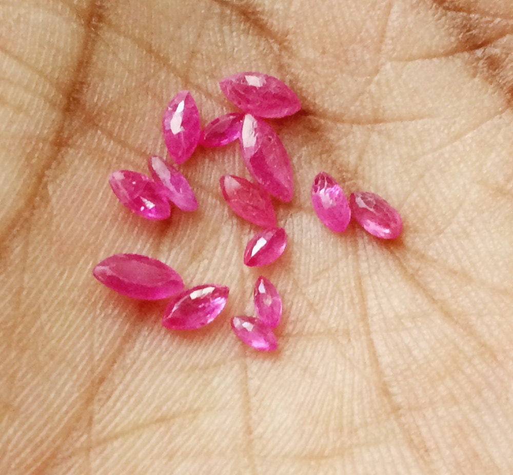 2x3mm 3x6mm Ruby Marquise Cut Stones Natural Loose Ruby - Etsy
