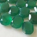 12x16mm Green Chalcedony Table Cut Flat Back Cabochons, Dark Green Rose ...
