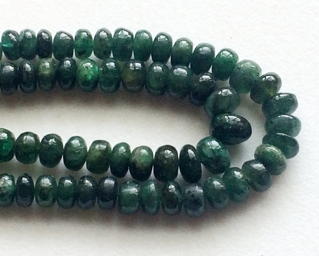 2.5-5mm Emerald Plain Rondelle Beads, Shaded Original Emerald Plain ...