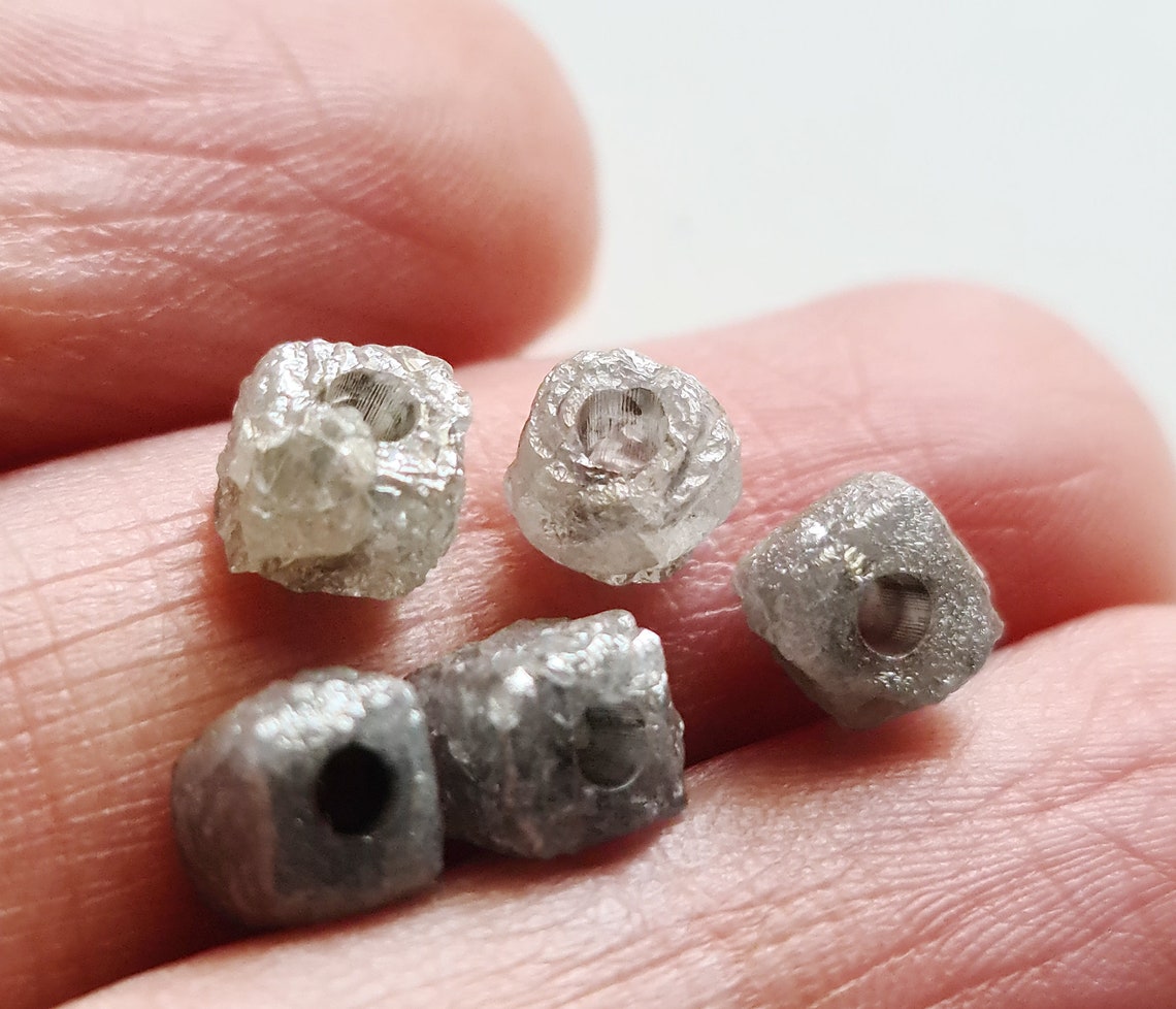 4.5-5mm Grey Raw Diamond Cubes 1 Pc Box Shaped Grey Diamond | Etsy