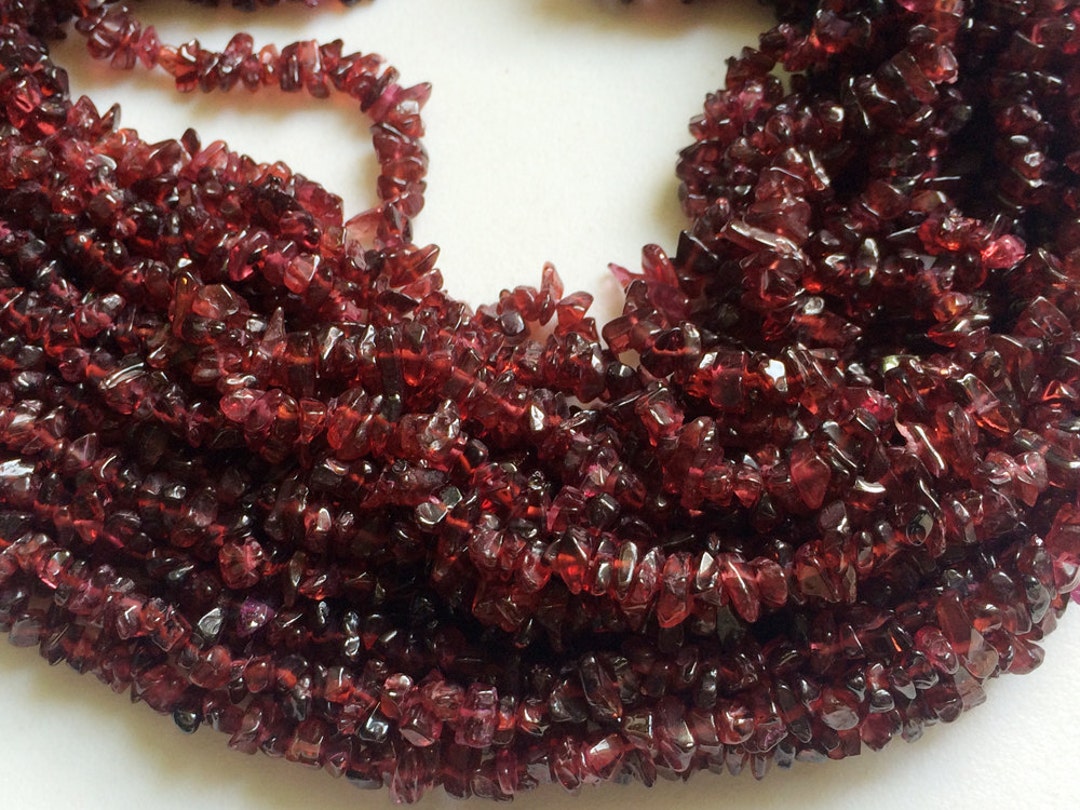 4-6mm Garnet Chips, Garnet Beads, Natural Garnet Chips, Garnet for ...
