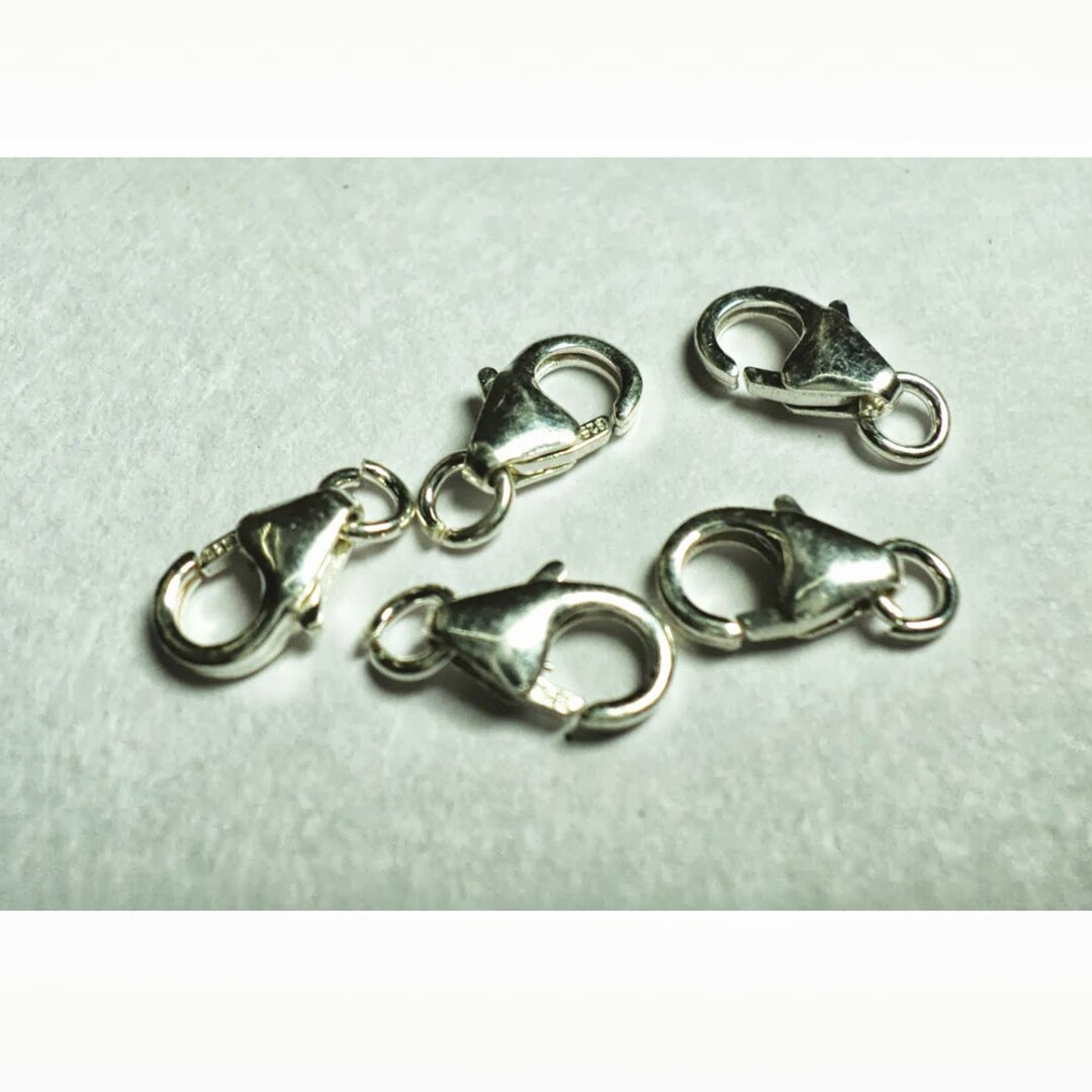 8mm Each Sterling Silver Lobster Clasp, Silver Fish Clasp, Sterling ...