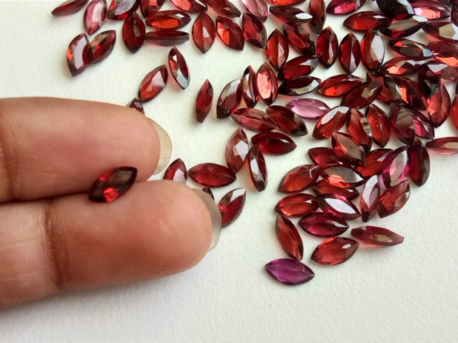 4x8mm Garnet Marquise Cut Stone Natural Faceted Garnet - Etsy