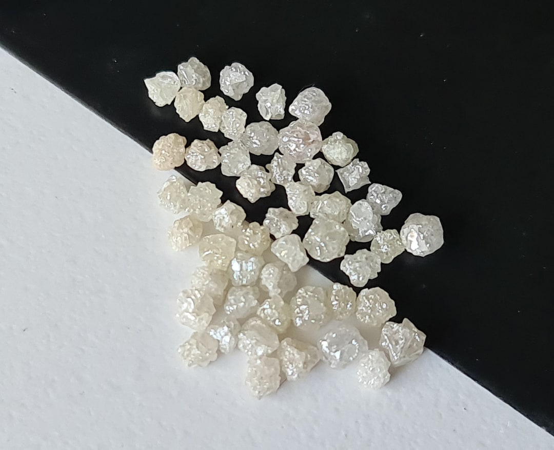 2-3mm White Rough Diamond, White Raw Diamond, Loose Diamond, Uncut ...