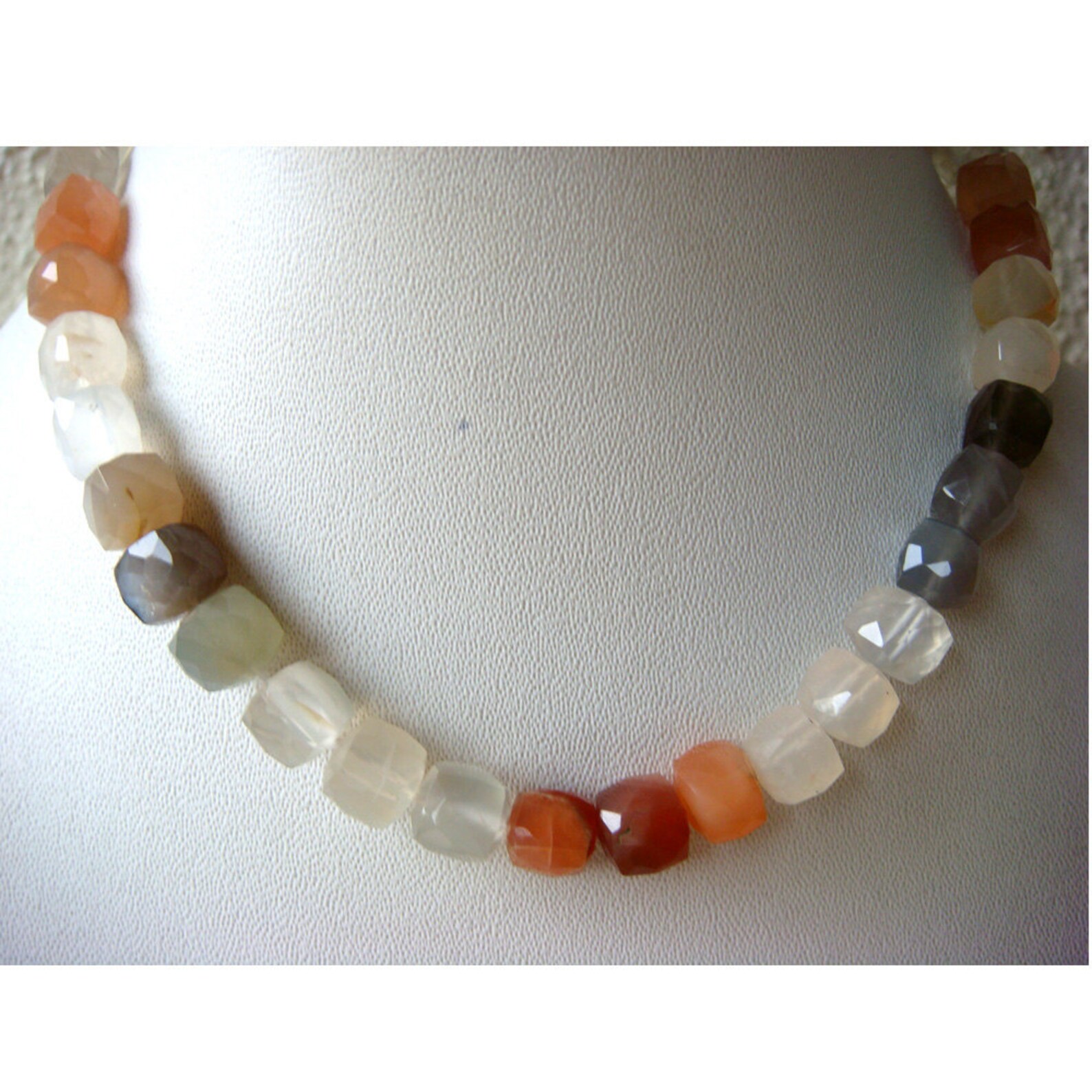 7mm Multi Moonstone Faceted Cubes Multi Moonstone Faceted Box - Etsy