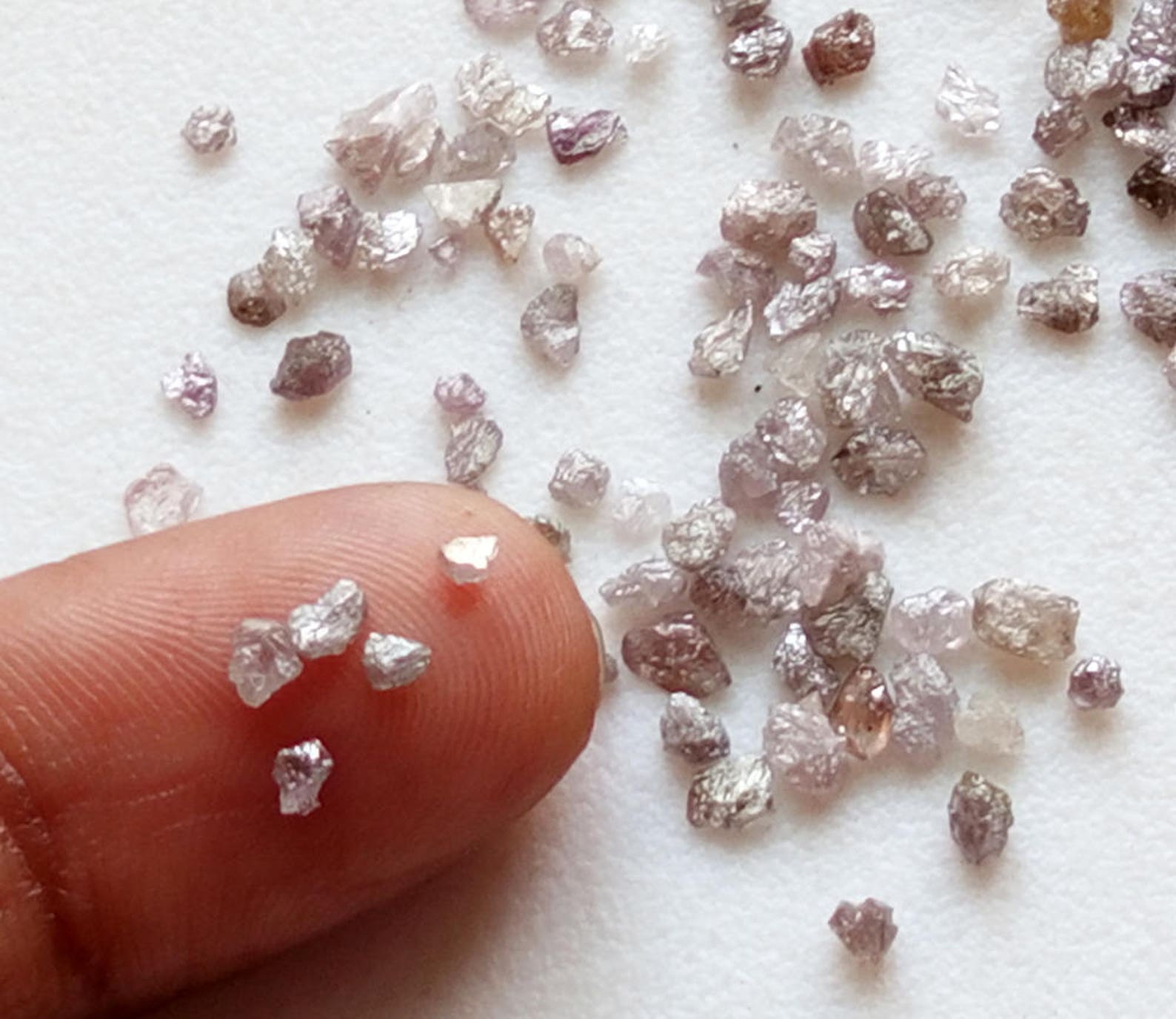 1.5-2mm Pink Rough Diamond Raw Uncut Diamond Natural Rough | Etsy