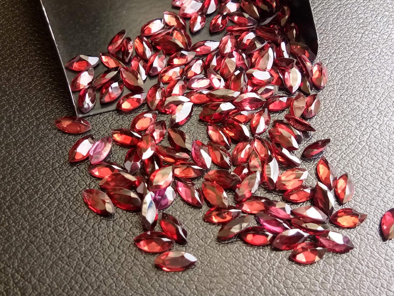 4x8mm Garnet Marquise Cut Stone Natural Faceted Garnet - Etsy