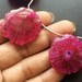 26-35mm Pink Solar Quartz, 7pcs Solar Quartz Beads, Stalactite Slice ...