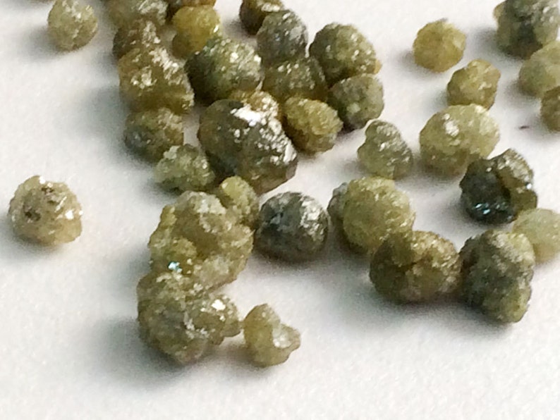3-5mm Green Rough Diamond Rondelles Green Diamonds Loose - Etsy