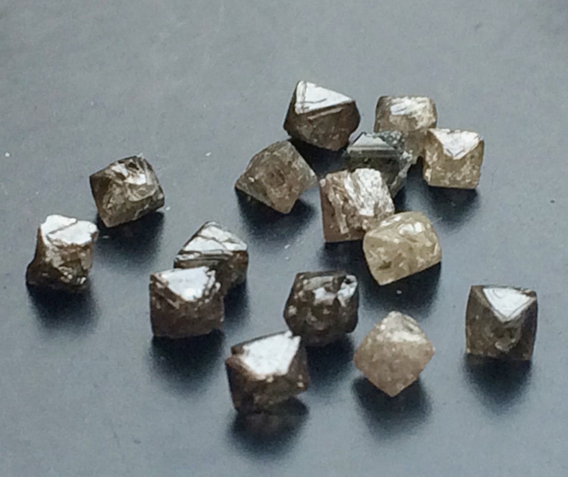 2-3mm Brown Rough Diamond Crystal, Raw Diamond, Uncut Diamond, Loose ...