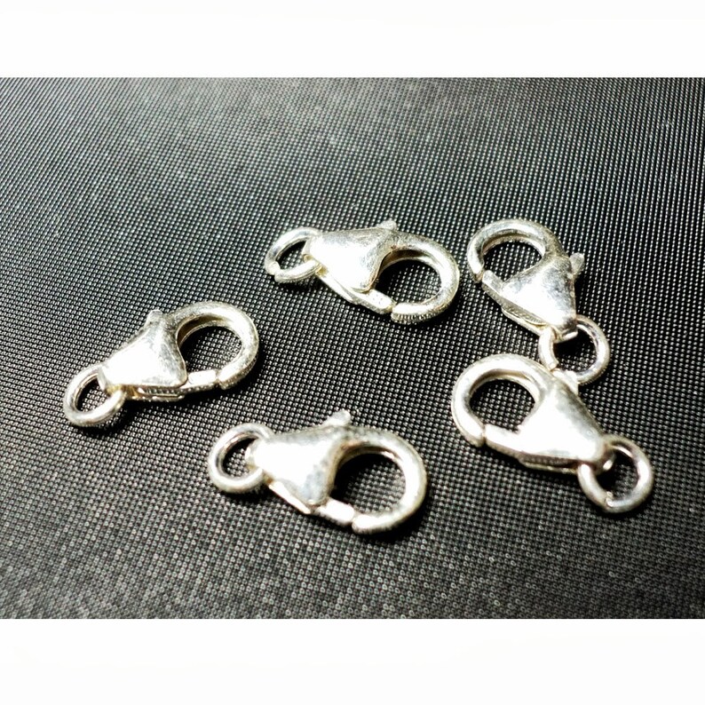 8mm Each Sterling Silver Lobster Clasp, Silver Fish Clasp, Sterling ...