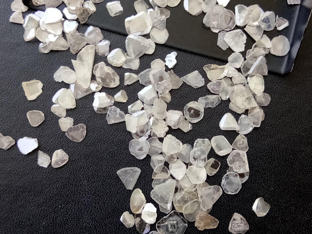 3-6mm White Diamond Faceted Slices White Diamond Slice | Etsy