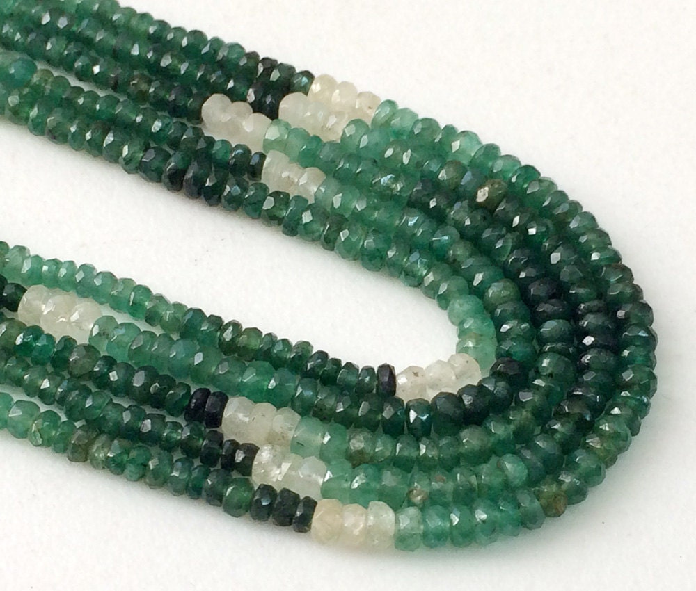 2.5-3mm Emerald Beads Natural Emerald Faceted Rondelle Beads - Etsy