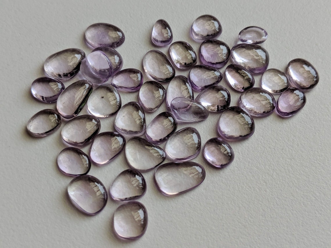 7.5-11mm Pink Amethyst Cabochons Natural Plain Free Form | Etsy