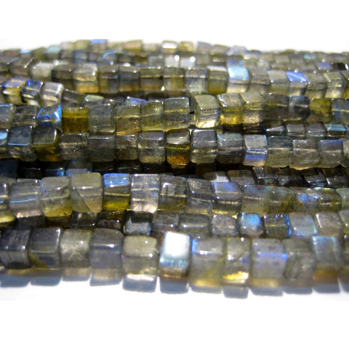 5mm Labradorite Plain Box Beads Natural Labradorite Cube - Etsy