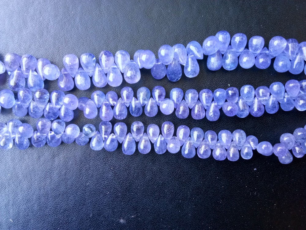 3x5mm 6x8mm Tanzanite Beads Natural Tanzanite Plain Drops | Etsy