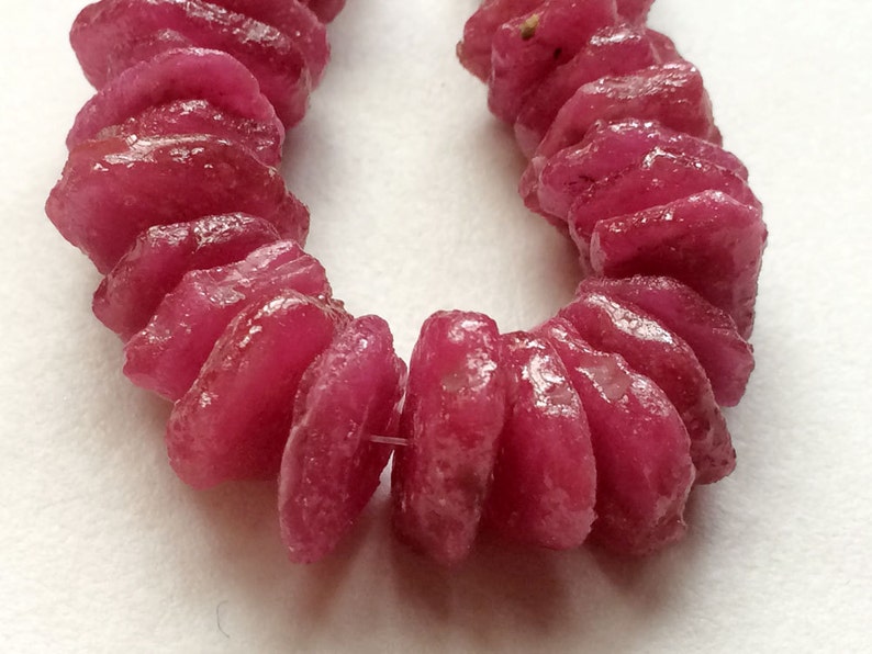 13-18mm Ruby Rough Strand Ruby Glass Filled Beads Rough Ruby | Etsy