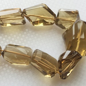14mm to 23mm Beer Quartz Faceted Tumble Beads, AAA Gems, Beer Quartz ...