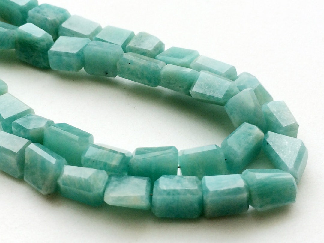 9-15mm Amazonite Step Cut Nuggets, Amazonite Faceted Bead, Amazonite ...