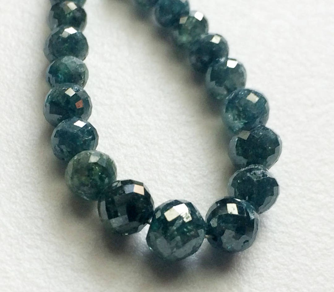 3.5-5mm Blue Faceted Diamond Balls, Sparkling Blue Faceted Diamond ...
