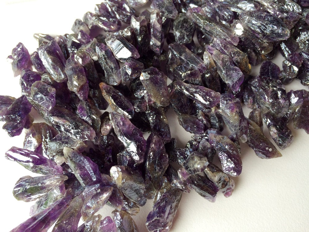 13-20mm Amethyst Rough Sticks, Amethyst Raw Beads, Natural Amethyst ...