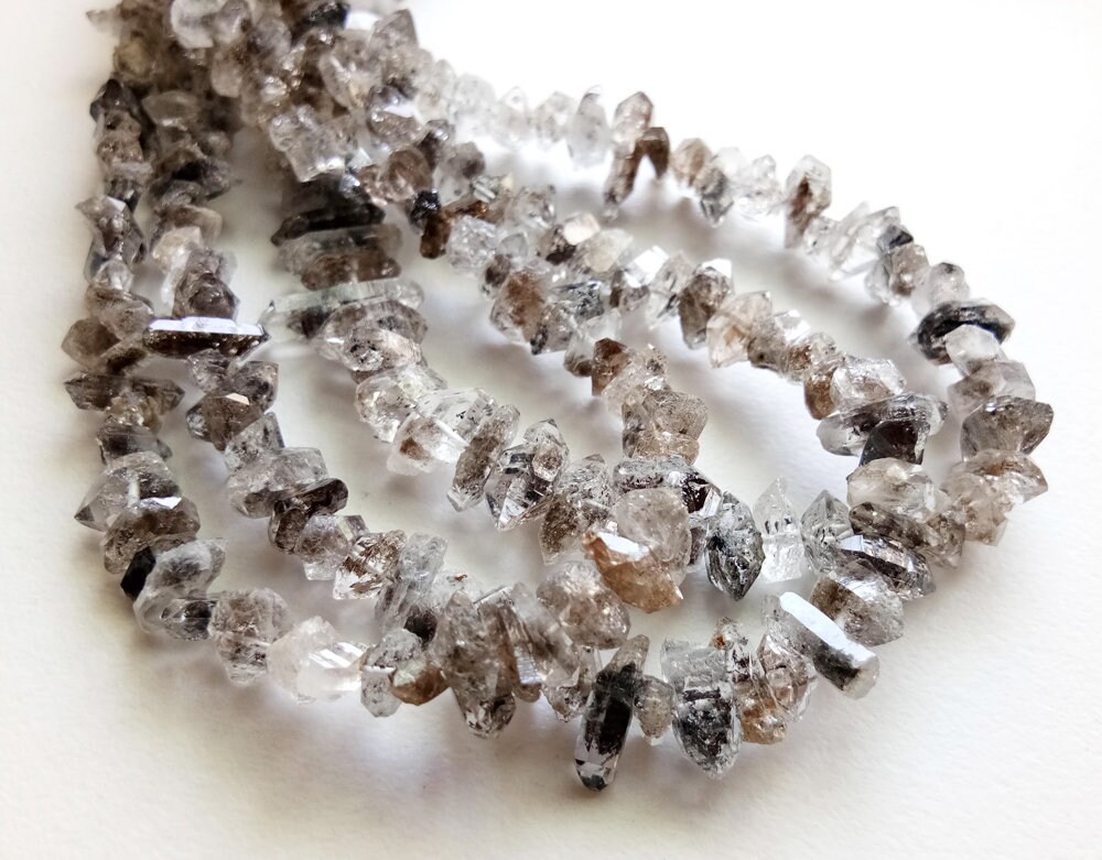 6-11mm Herkimer Diamond Quartz Beads Raw Diamond Quartz | Etsy