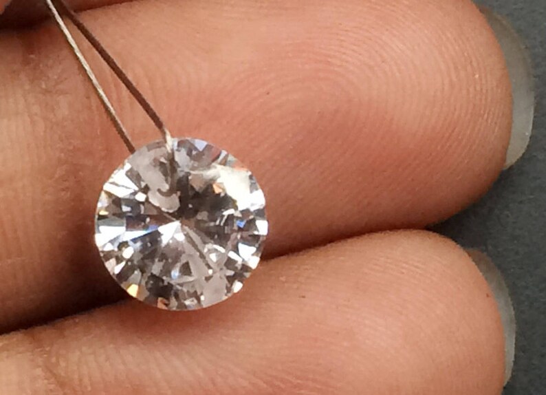 10mm Cubic Zirconia, Drilled Loose Round Zircon, 5 Pcs Faceted Zirconia ...