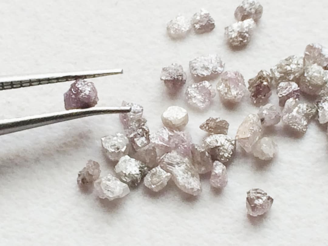 Pink Rough African Diamond, 2-3mm Pink Raw Diamond, Uncut Loose Diamond ...
