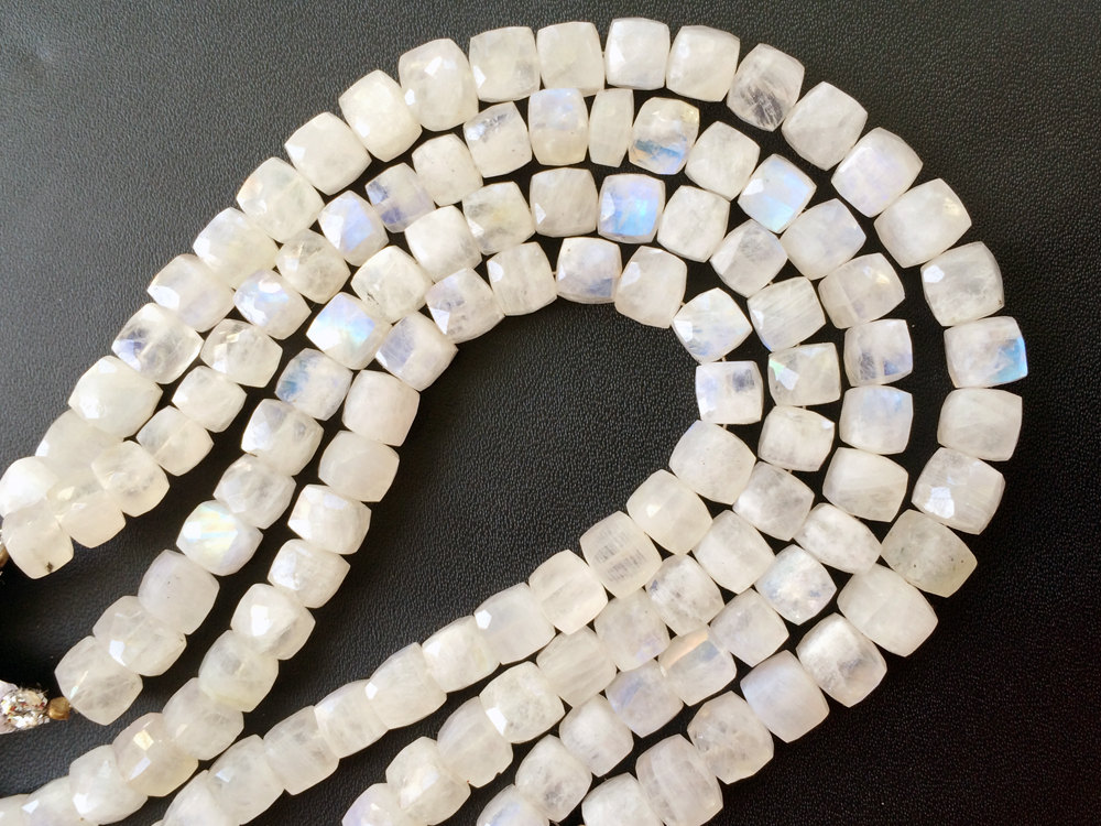 5-6mm Rainbow Moonstone Faceted Box Beads Moonstone Faceted | Etsy