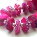 12-15mm Approx Hot Pink Solar Quartz, Rough Solar Quartz Slices, Solar ...