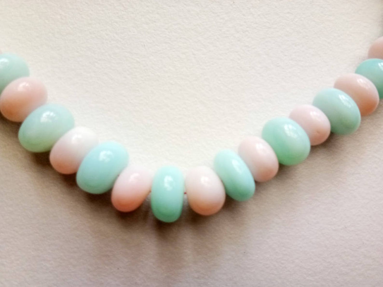 7-9mm Approx., Peruvian Pink & Blue Opal Plain Rondelles, Opal Beads ...