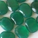 12x16mm Green Chalcedony Table Cut Flat Back Cabochons, Dark Green Rose ...
