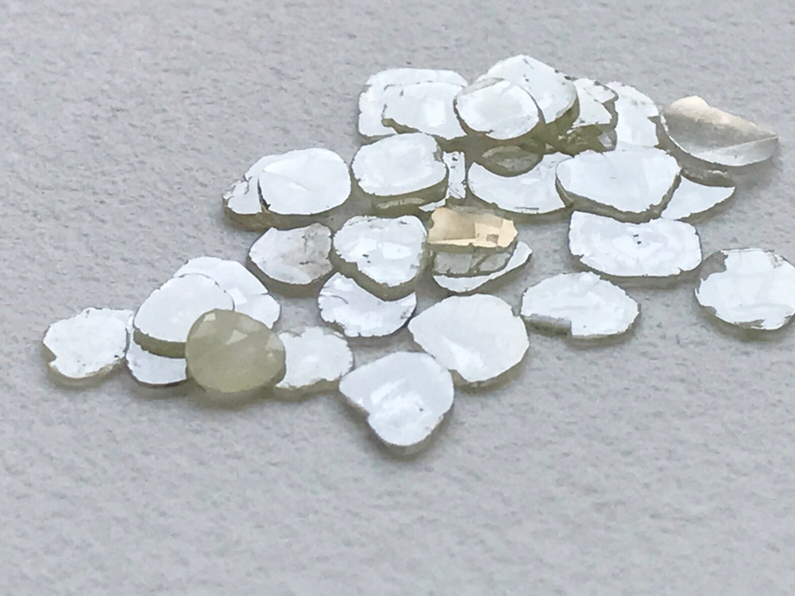 4-6mm White Grey Diamond Slices Faceted White Grey Diamond | Etsy