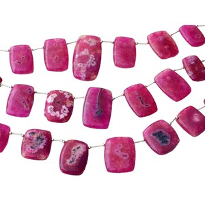 17x19 - 27x22mm Pink Solar Quartz, Solar Quartz Rectangle Beads for ...