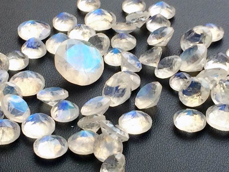 6mm Rainbow Moonstone Faceted Round Cut Stone Loose Rainbow - Etsy UK
