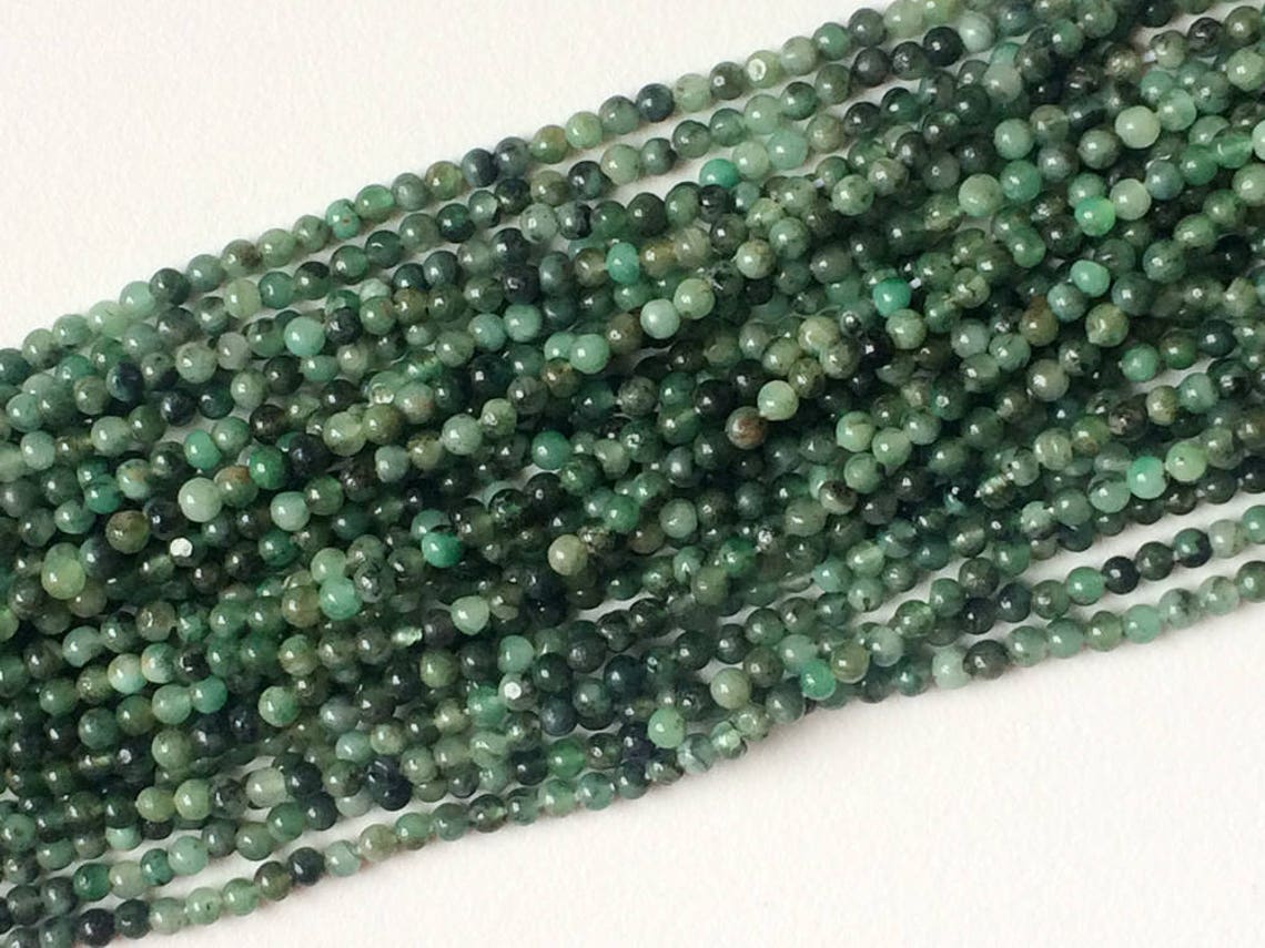 4mm Emerald Round Beads Natural Emerald Plain Round Balls 13 - Etsy