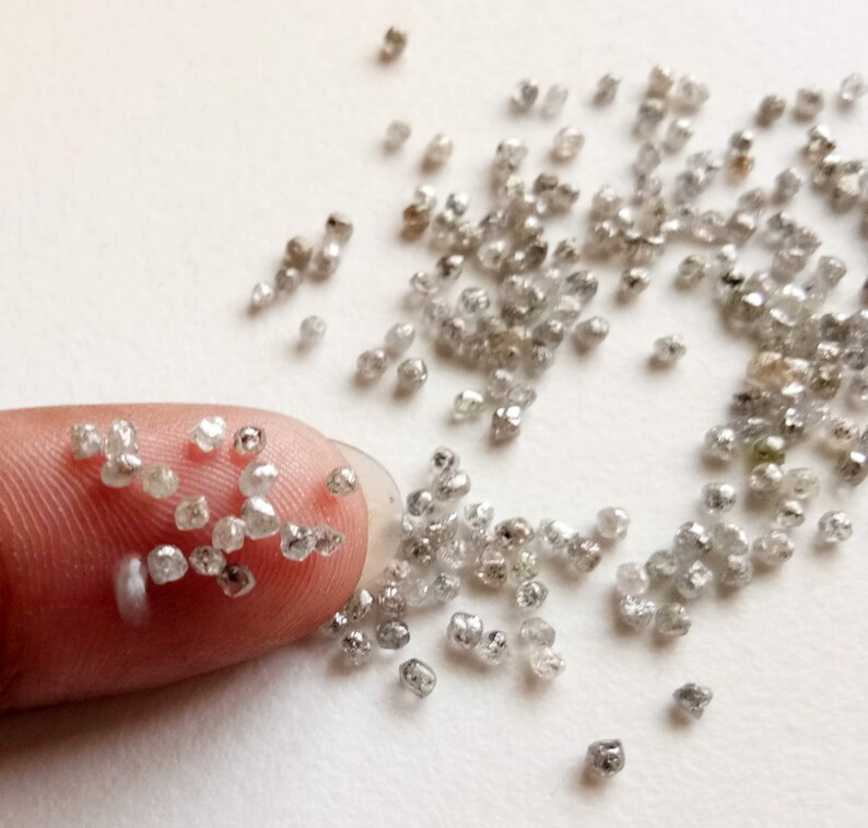 1.5mm Grey Rough Diamond Natural Grey Raw Diamond Uncut Grey - Etsy