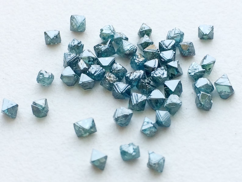 2-2.5mm Blue Rough Diamond Crystal, Blue Crystal, Natural Raw Diamond ...