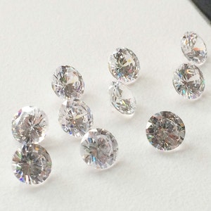 8mm Cubic Zirconia, Loose Round Zircons, Faceted Zirconia, Sparkling ...