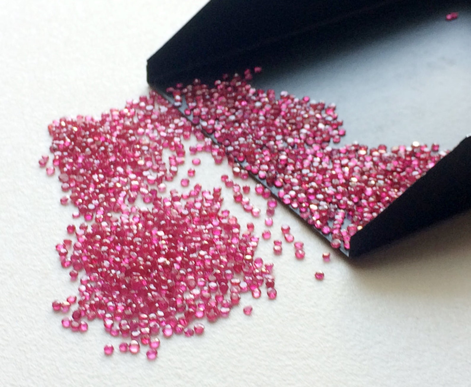 1.5-2mm Ruby Round Cut Stones, Natural Loose Ruby Gems, Tiny Faceted ...