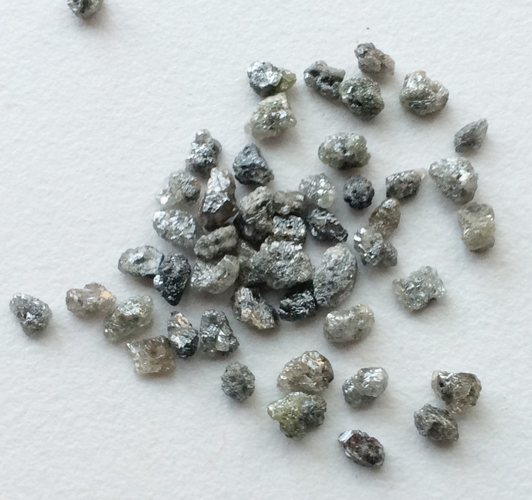 Diamante grezzo grigio da 3-4 mm, diamante grezzo grigio, diamante non ...