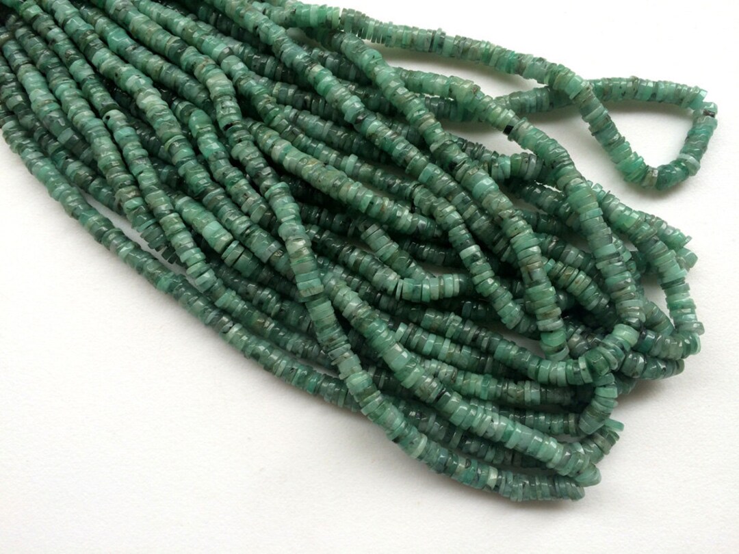 6mm Emerald Tyre Beads, Emerald Spacer Beads, Emerald Wheel for ...
